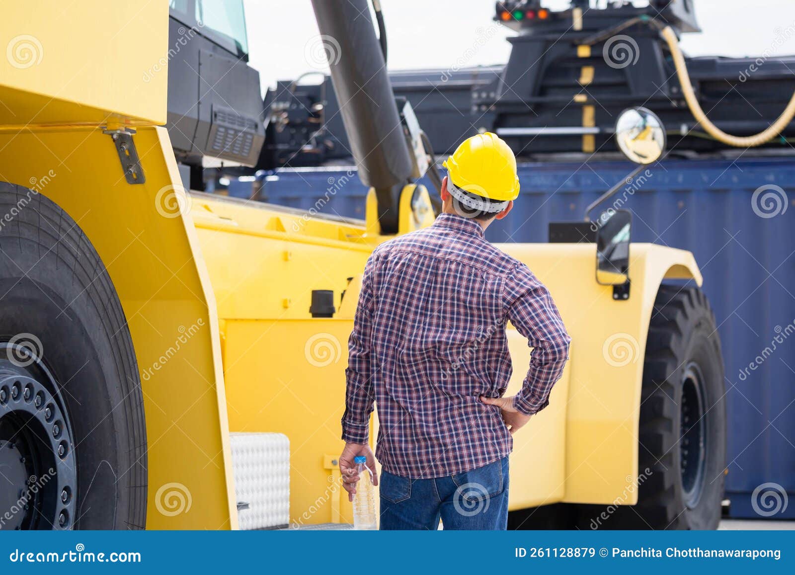Engineer Checking and Inspect Container in Industry Cargo, Foreman in ...