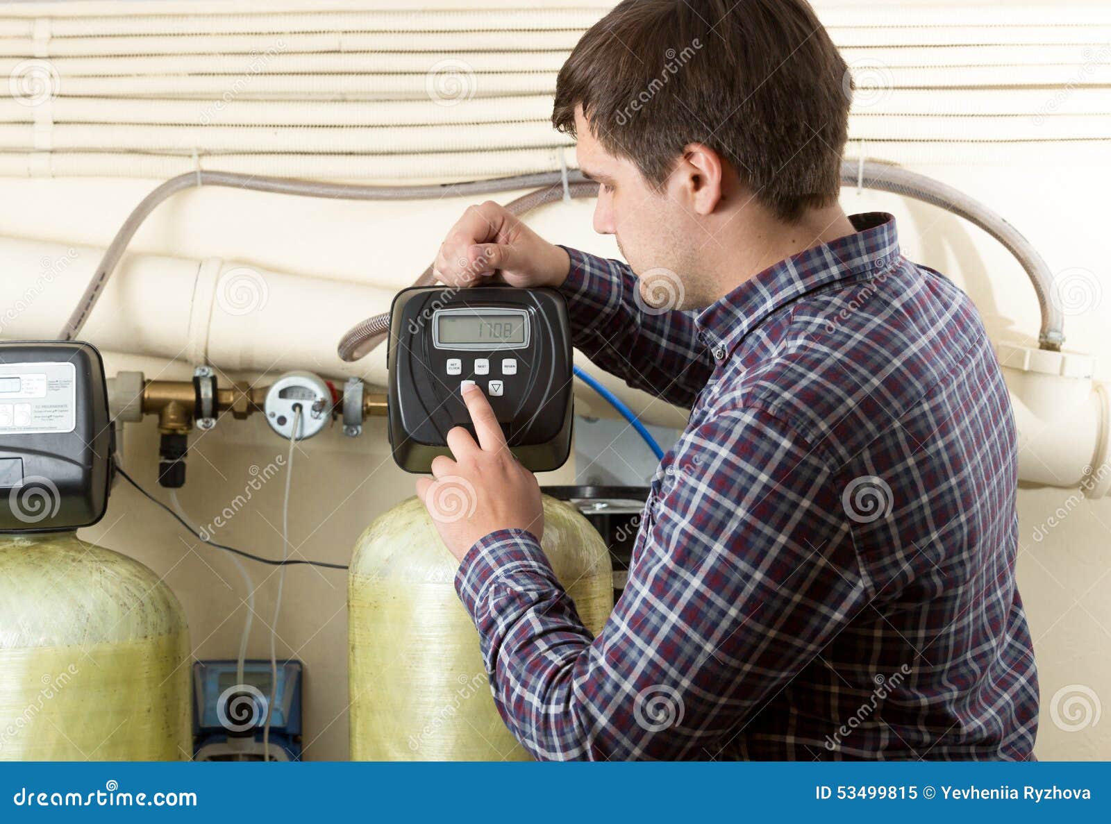 Engineer Checking Pressure Meters at Factory Stock Image - Image of ...