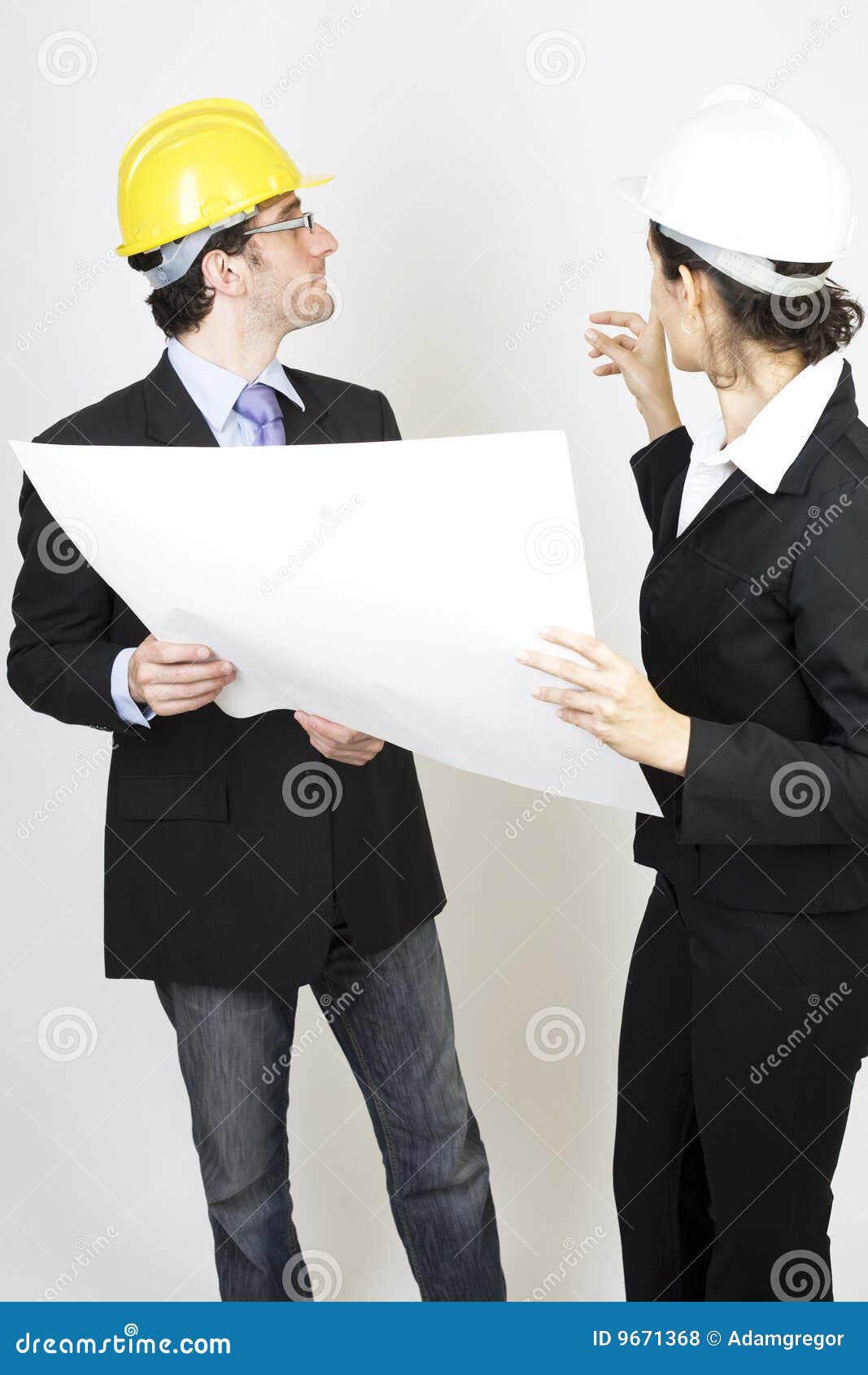 Engineer and Client on Site Stock Photo - Image of formalwear ...