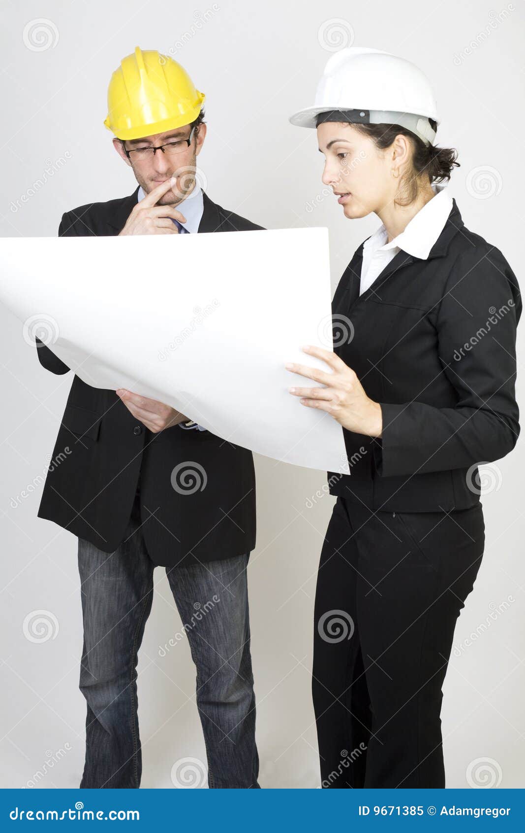 Engineer and Client on Site Stock Image - Image of business ...