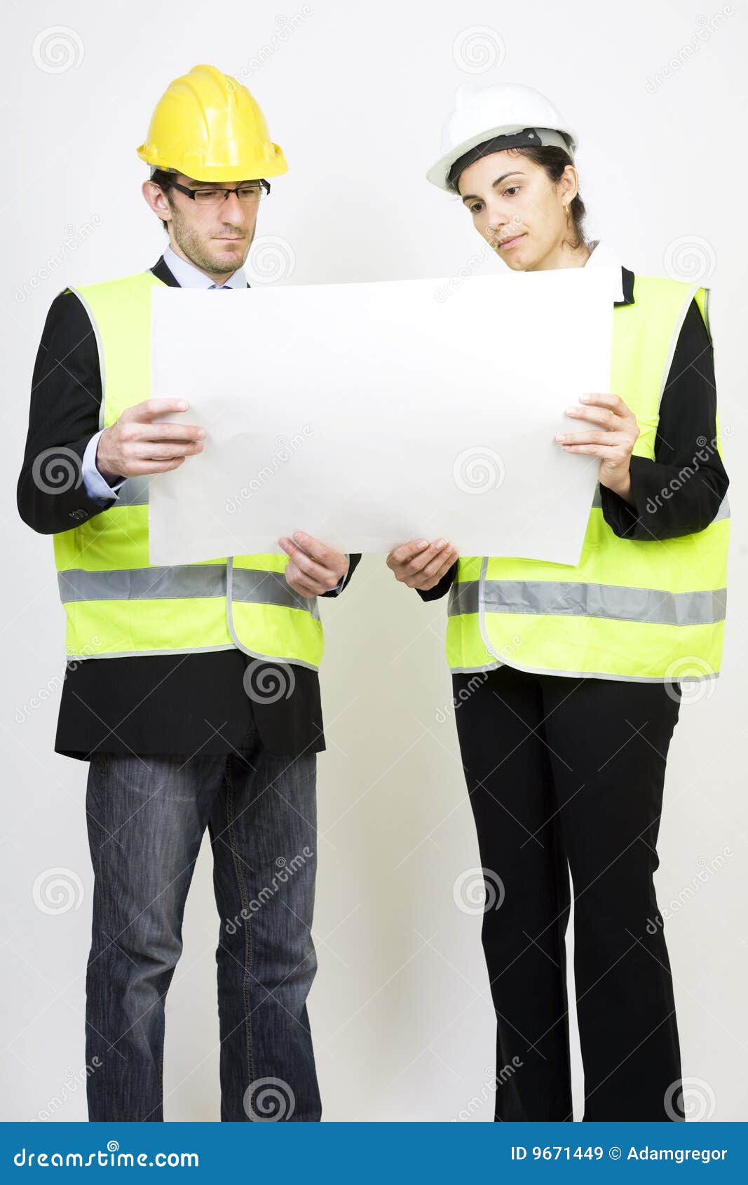 Engineer and Client on Site Stock Image - Image of clothing ...