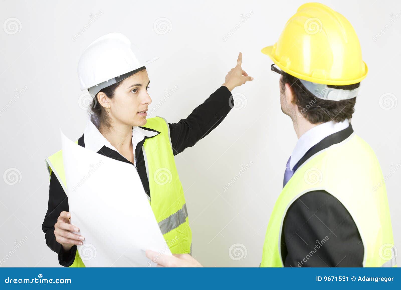 Engineer and Client on Site Stock Image - Image of architect, client ...