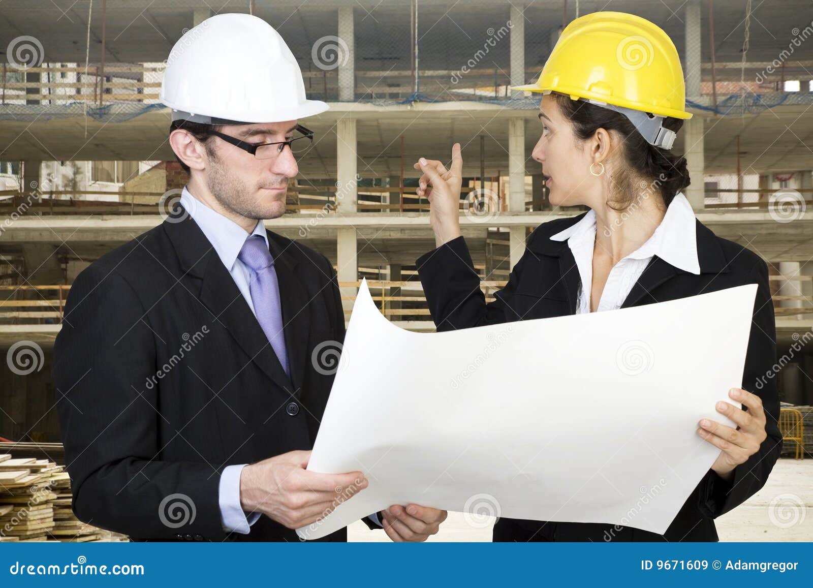 Engineer and Client on Site Stock Image - Image of busy, designer: 9671609