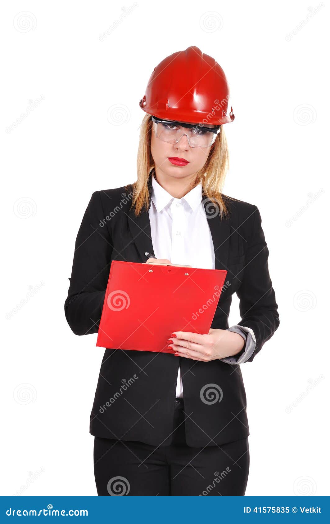 Engineer with clipboard stock image. Image of architect - 41575835