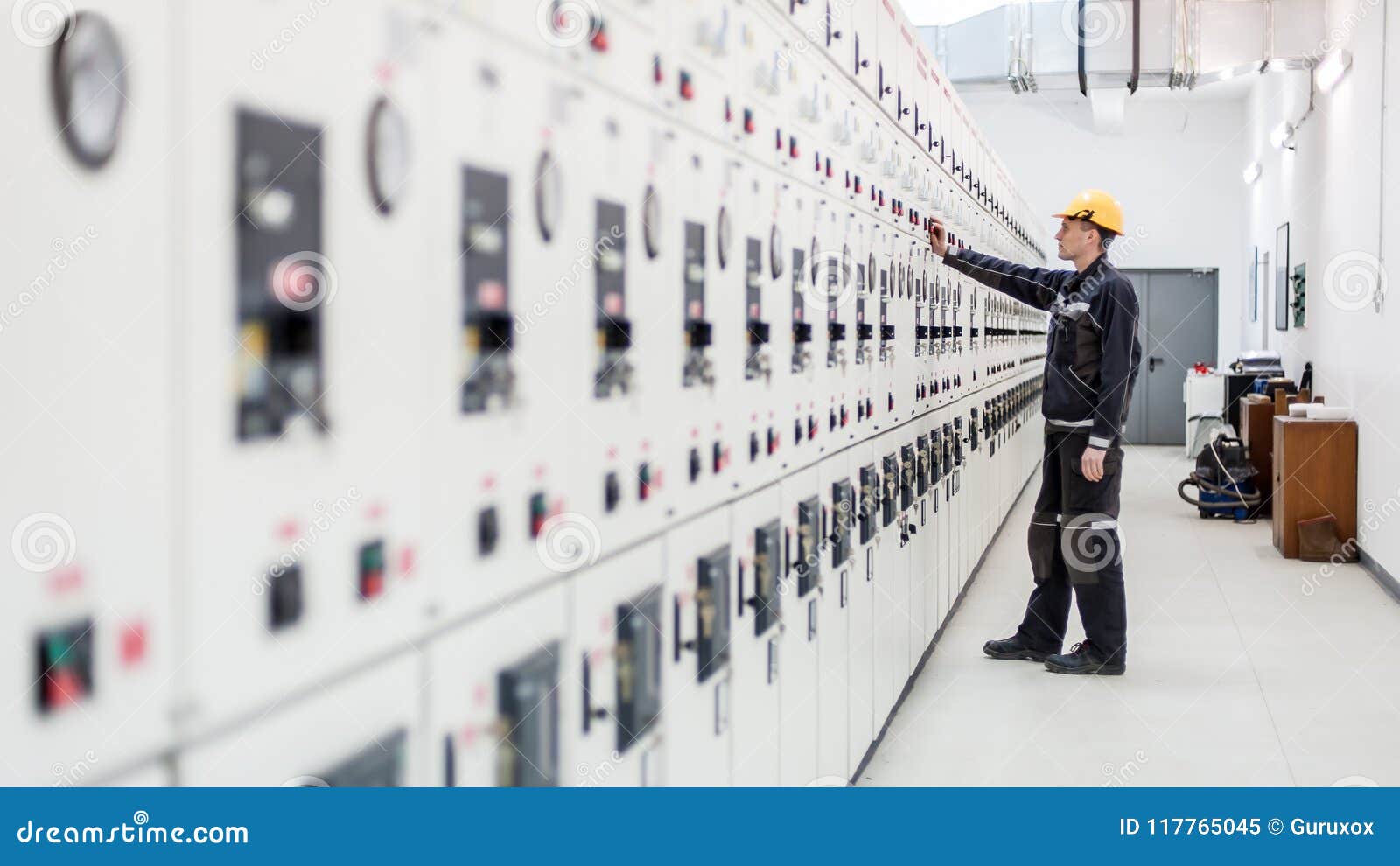 Engineer Commissioning Bay Control Unit. Engineering Department Stock ...