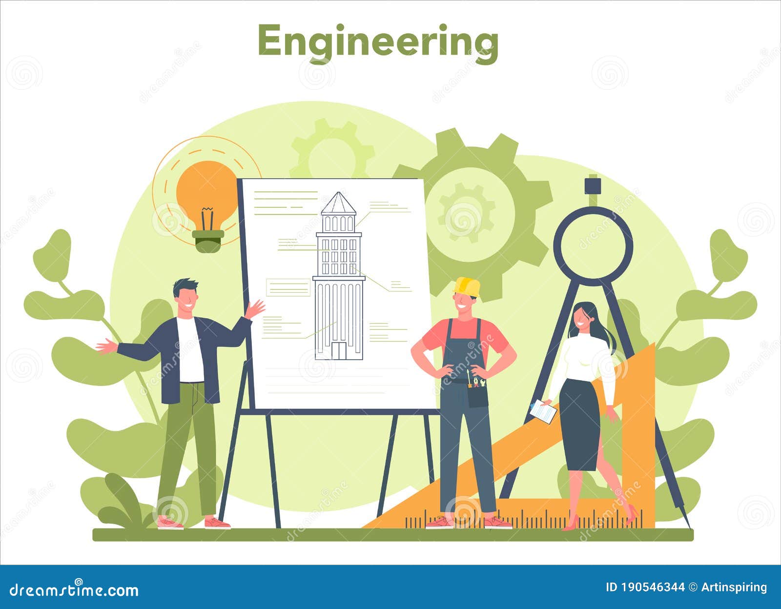 Engineer Concept. Professional Occupation To Design and Build Stock ...
