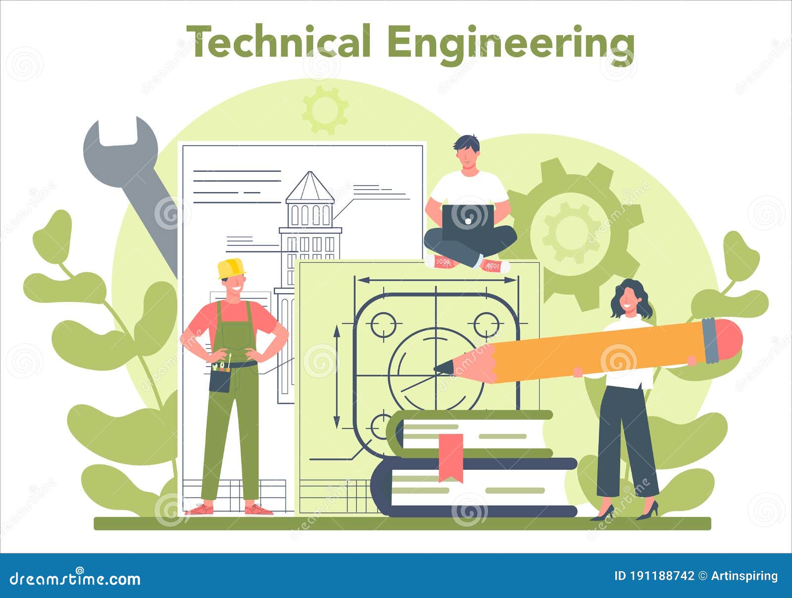 Engineer Concept. Professional Occupation To Design and Build Stock ...