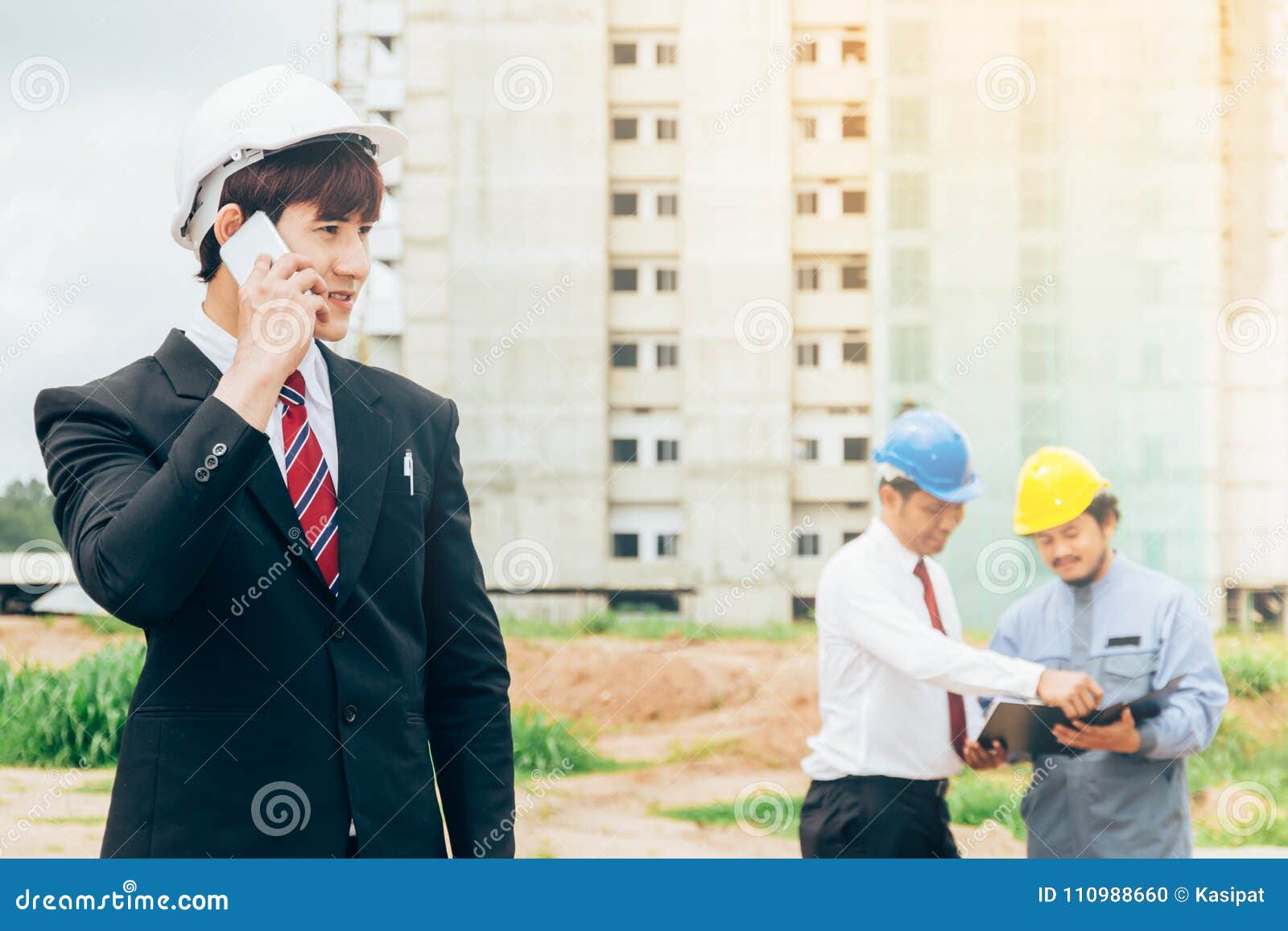 Engineer concept Teamwork stock photo. Image of holding - 110988660