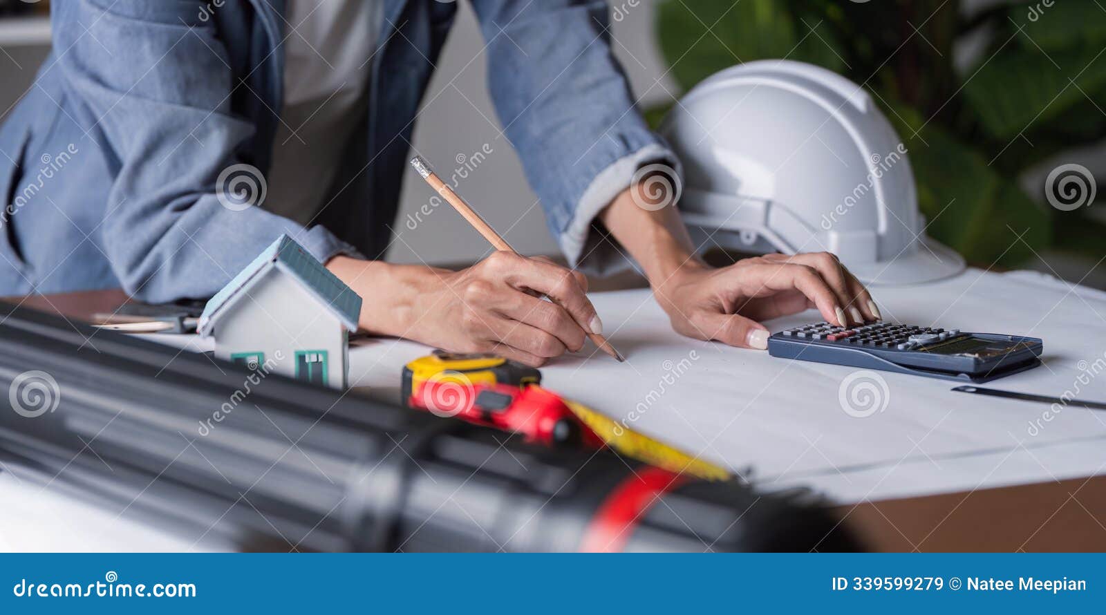 Engineer Conducting Measurements for Structural Design and Execution ...