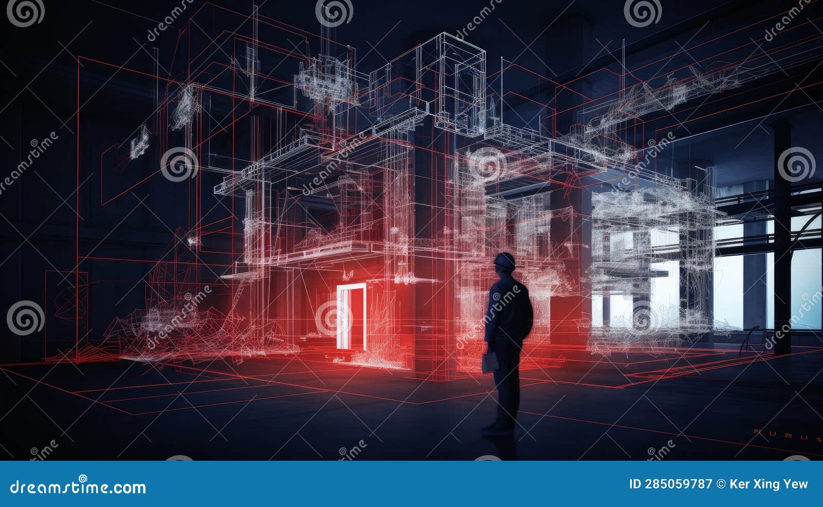 Engineer Conducting Structural Analysis of a Building. Stock ...