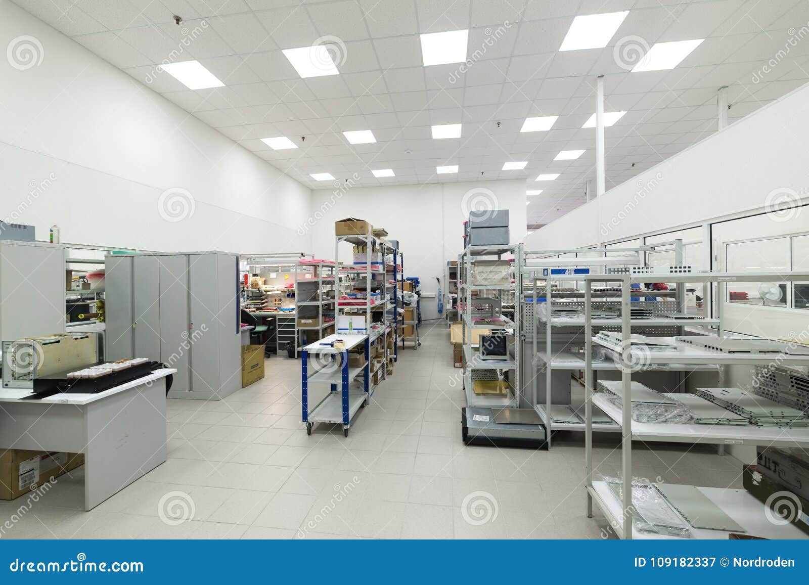 The Engineer Conducts a Test of the Finished Electronic Modules ...