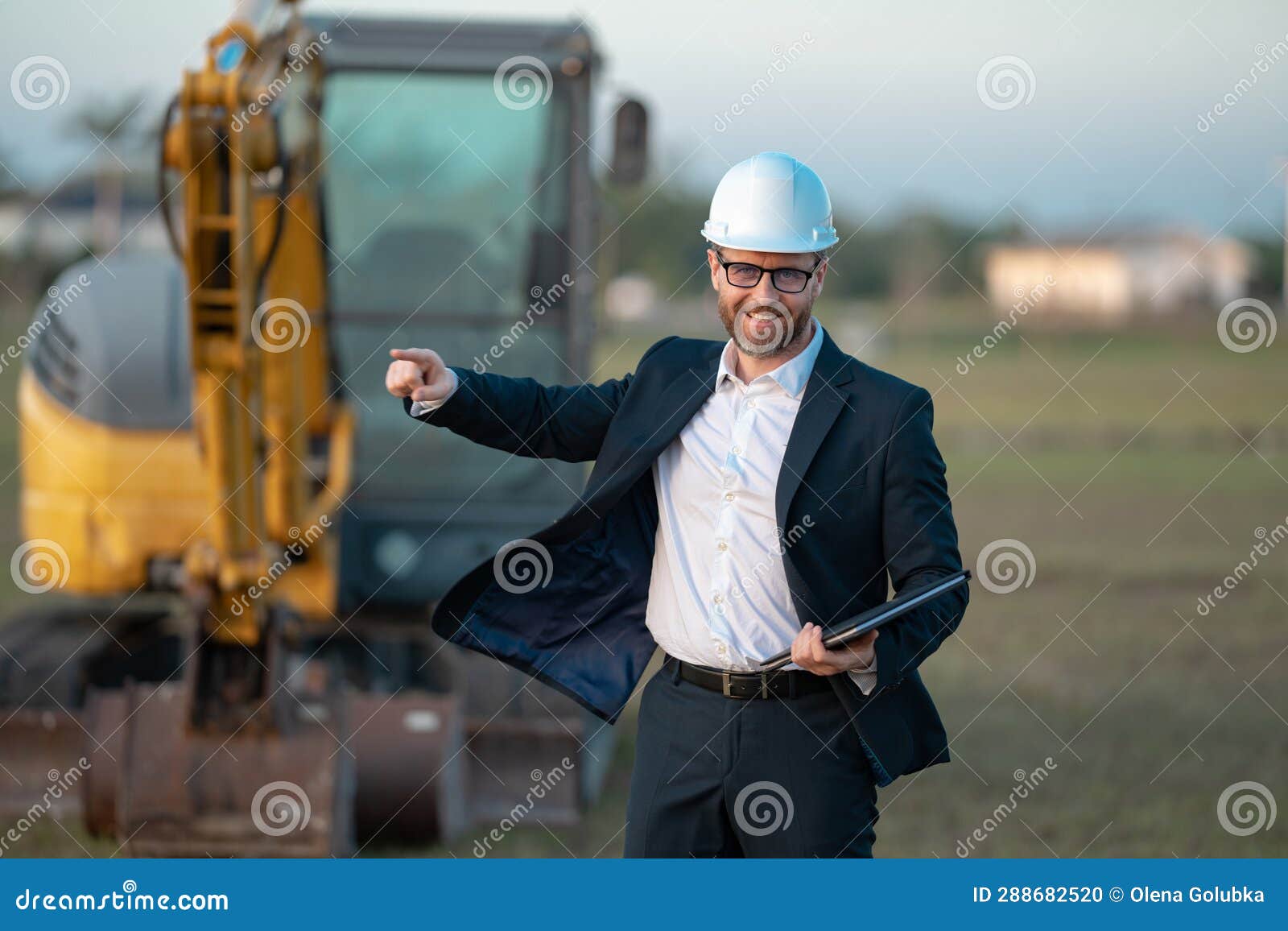 Engineer, Construction Manager or Supervisor at a Construction. Stock ...