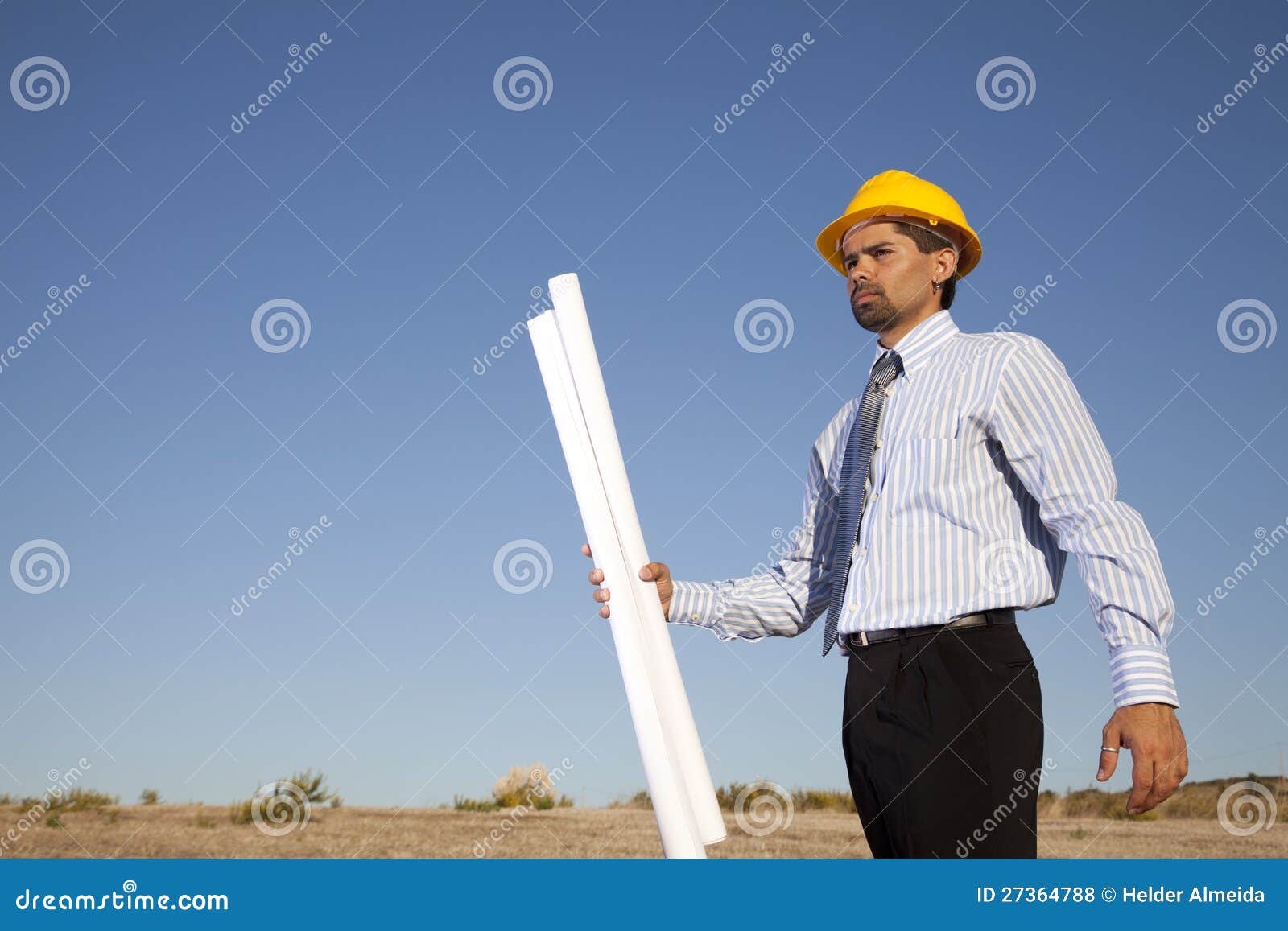 Engineer at the Construction Site Stock Photo - Image of blue, holding ...