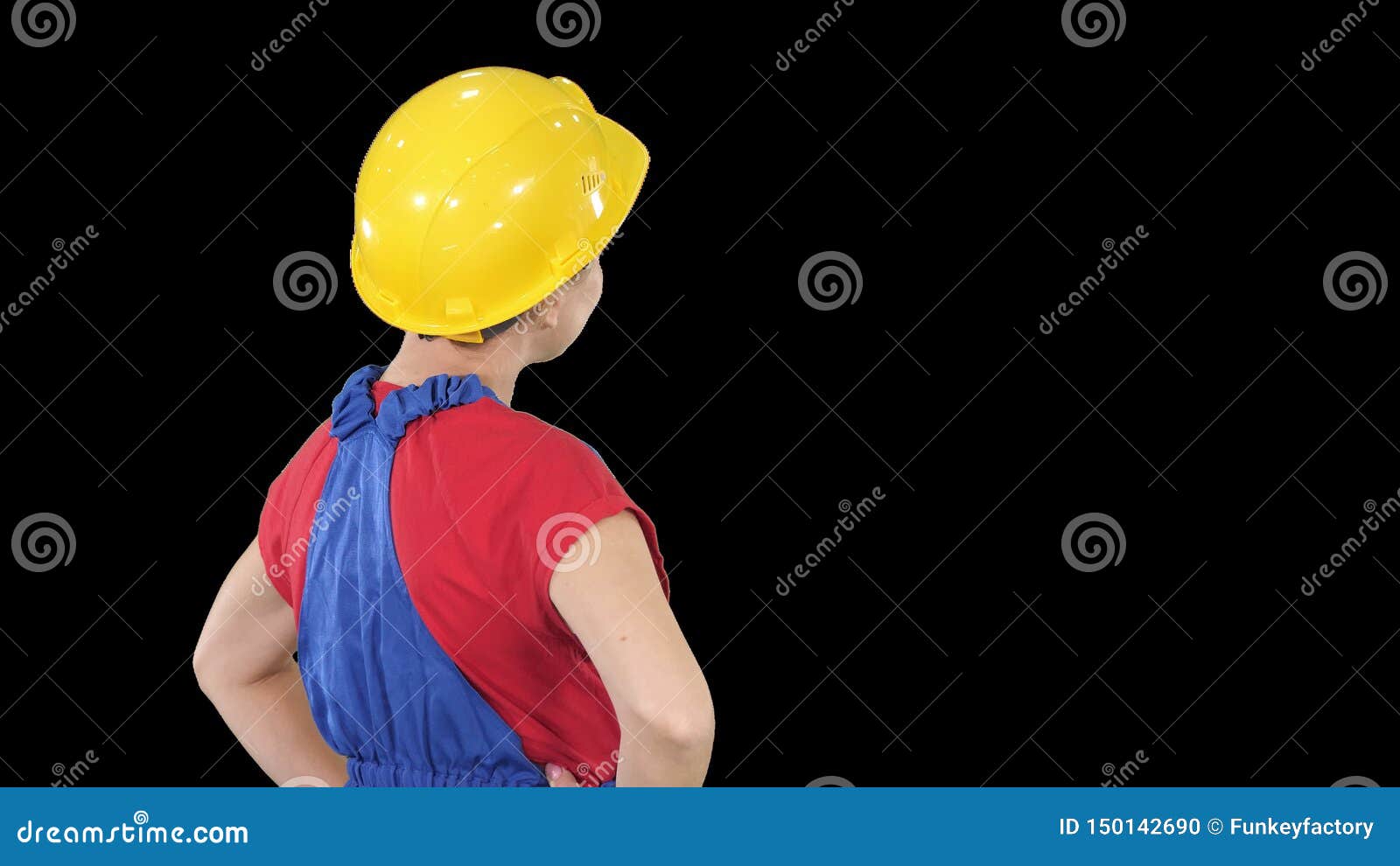 Engineer Construction Worker Woman Turning To Camera and Smiling, Alpha ...