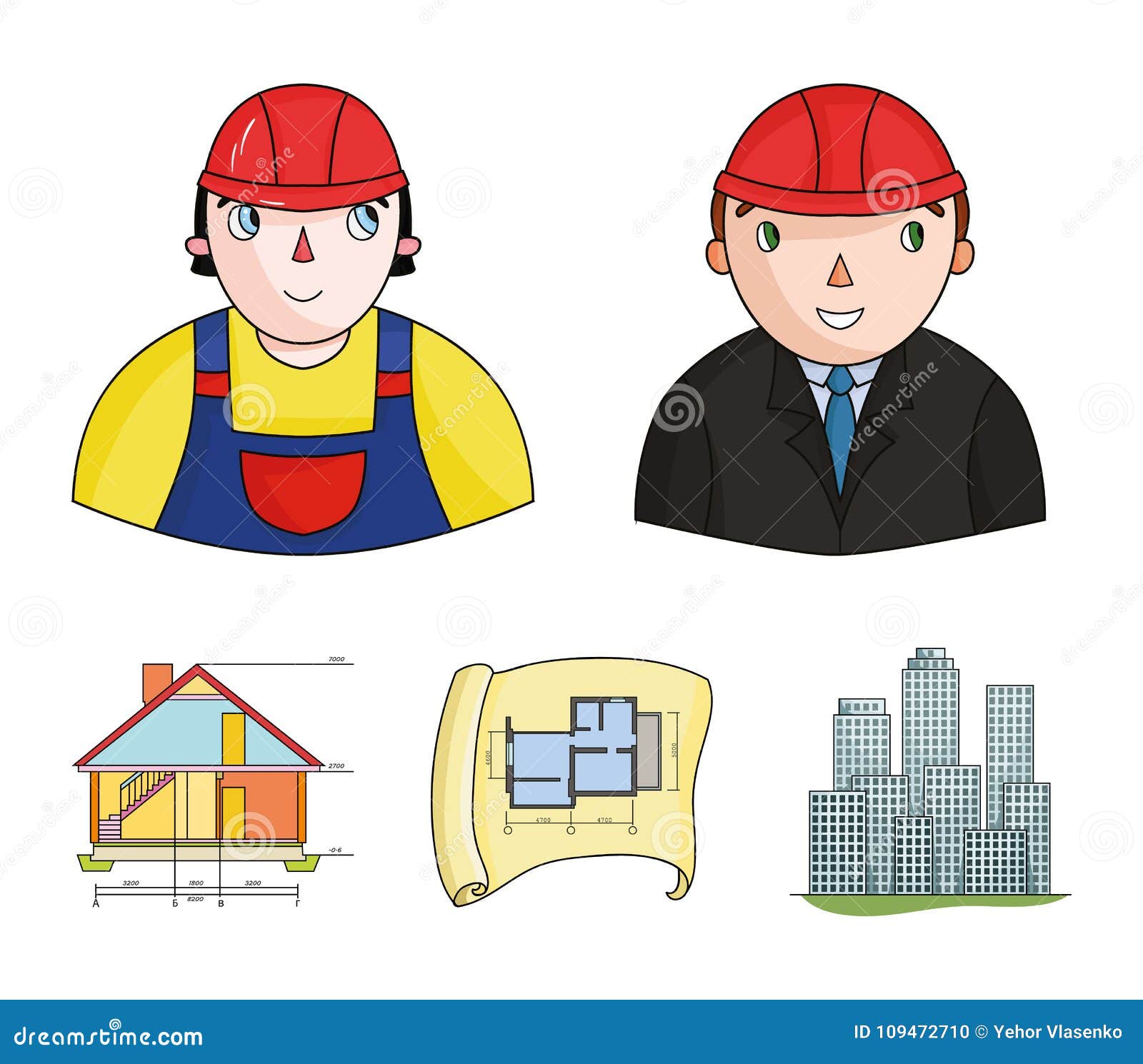 Engineer-constructor, Construction Worker, Site Plan, Technical Drawing ...