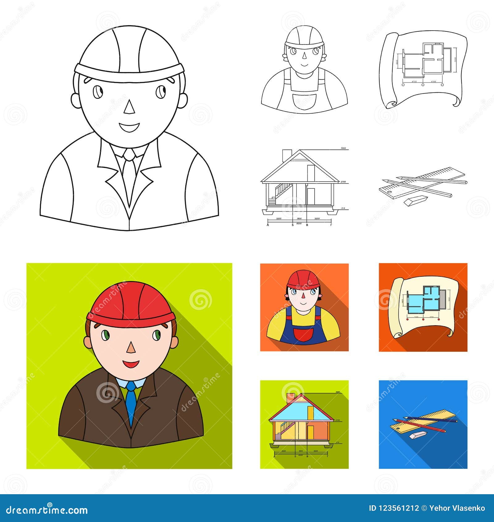 Engineer-constructor, Construction Worker, Site Plan, Technical Drawing ...