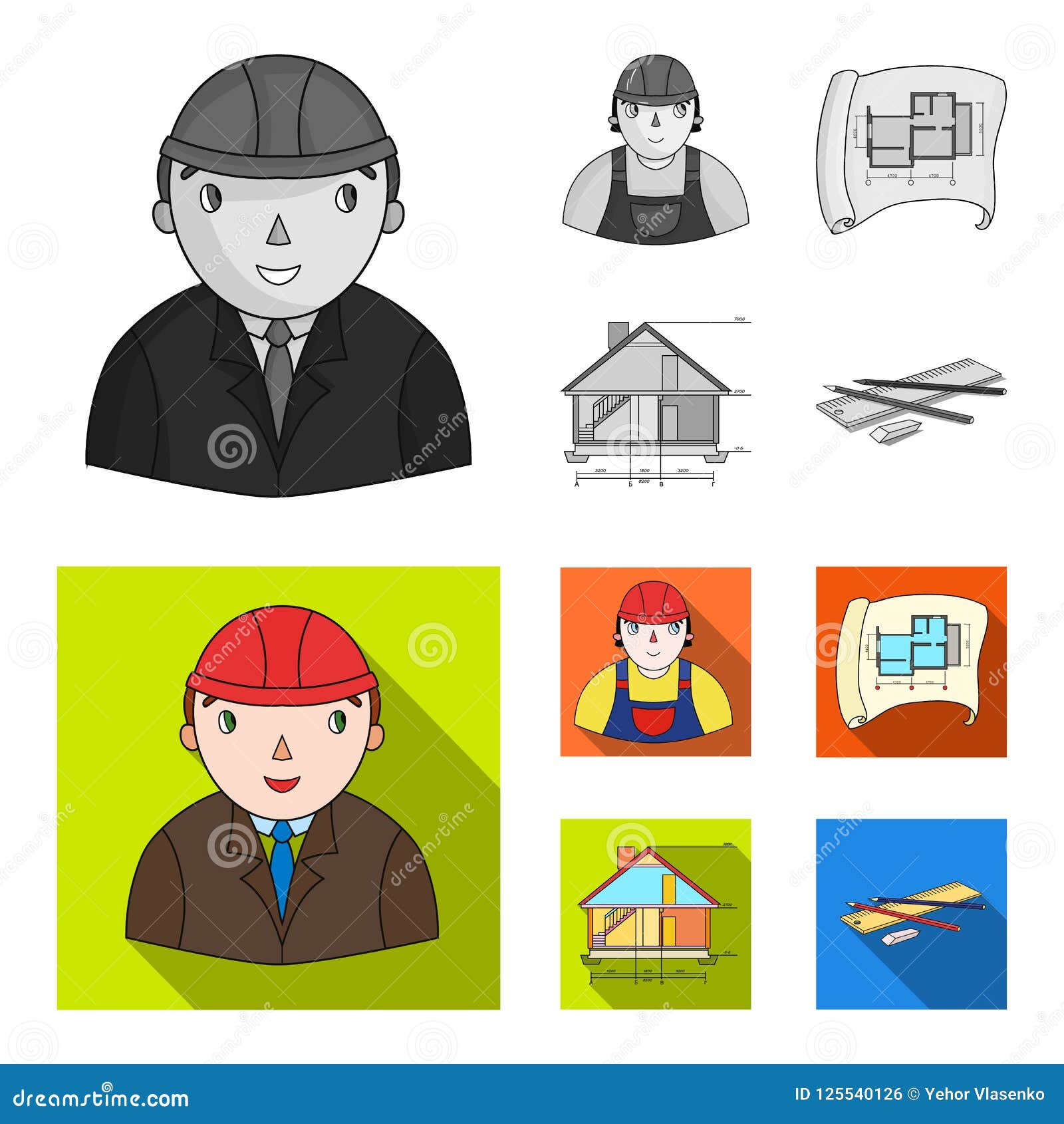 Engineer-constructor, Construction Worker, Site Plan, Technical Drawing ...