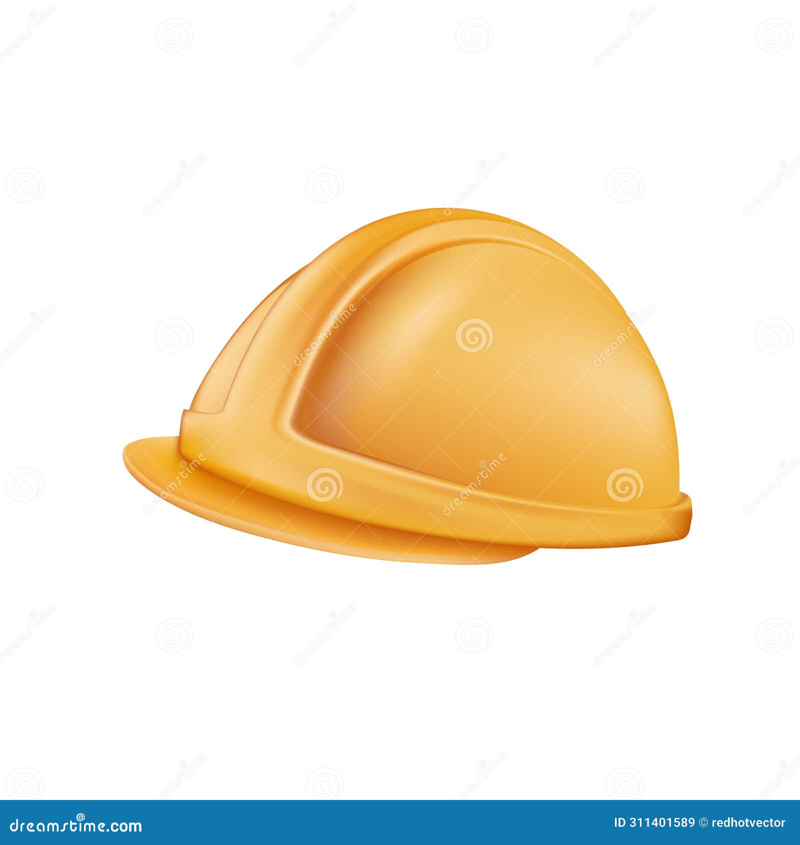 Engineer or Constructor Hardhat 3D Icon. Safety Helmet Icon Isloated on ...