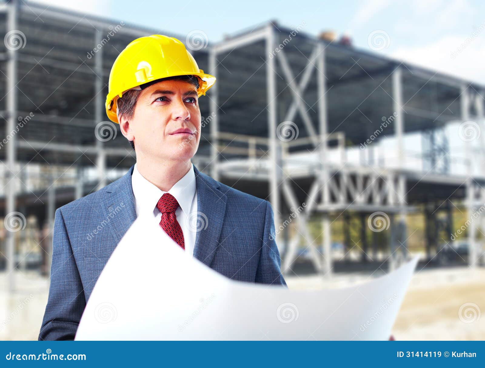Engineer Constructor Looks Up And Sighs Royalty-Free Stock Photo ...