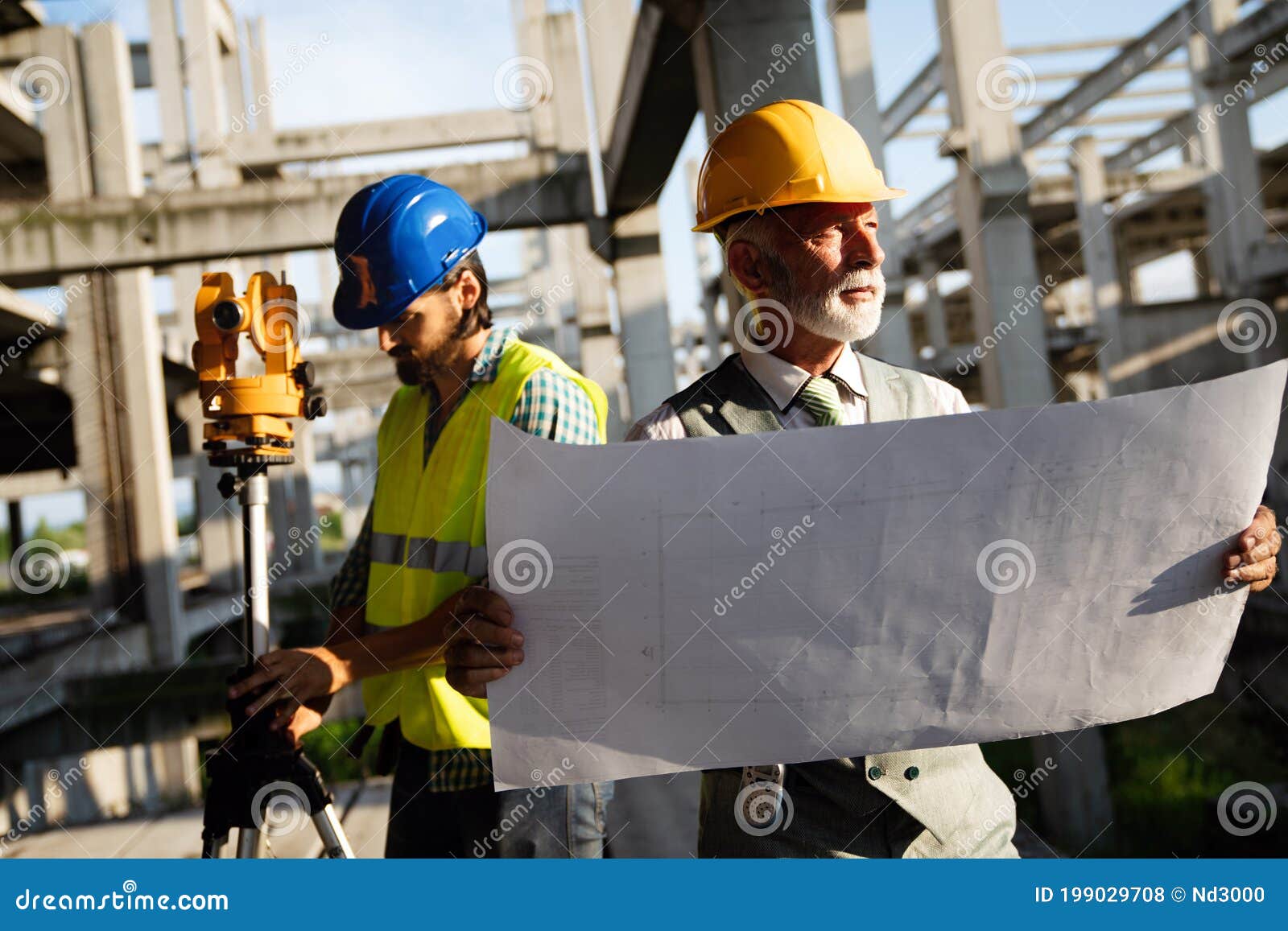 Engineer, Contractor, Architect Teamwork. Construction People Talking ...