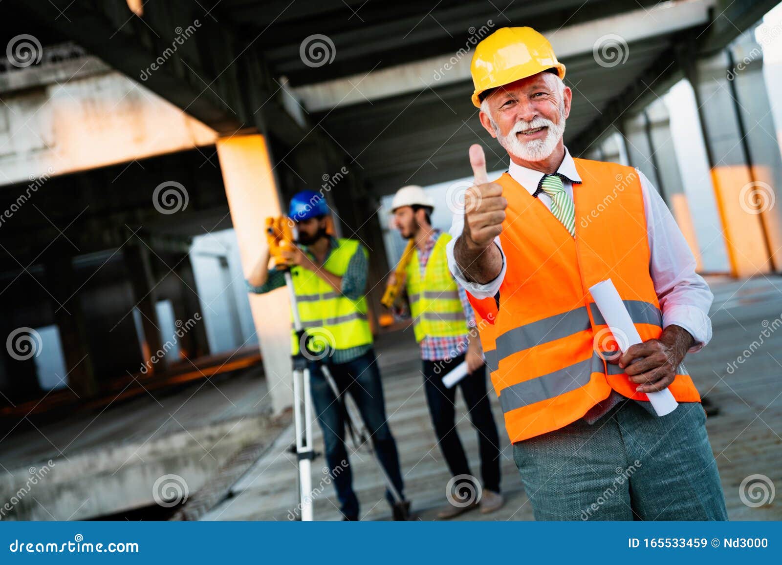 Engineer, Contractor, Architect Teamwork. Construction People Talking ...