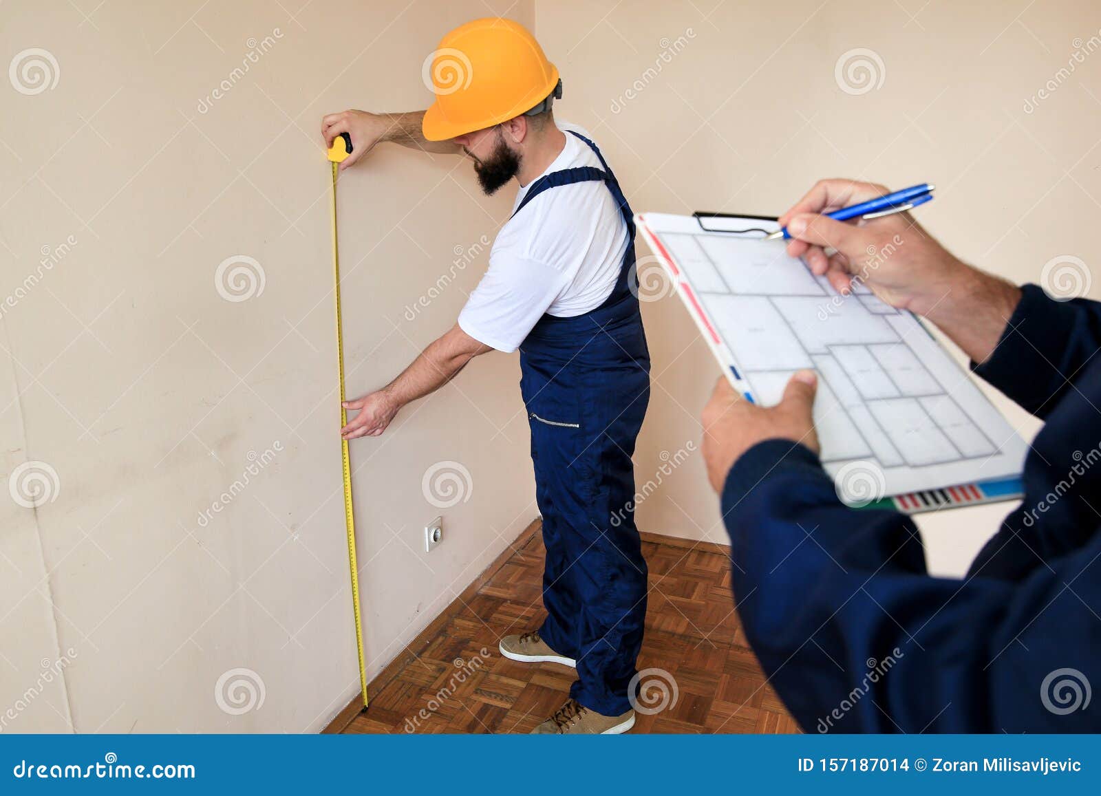 Engineer, Contractor and Project Manager with His Colleague ...