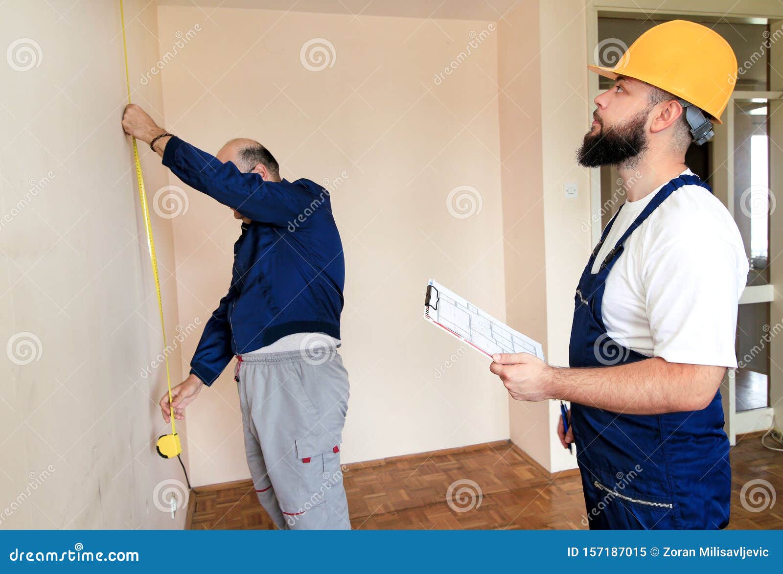 Engineer, Contractor and Project Manager with His Colleague ...