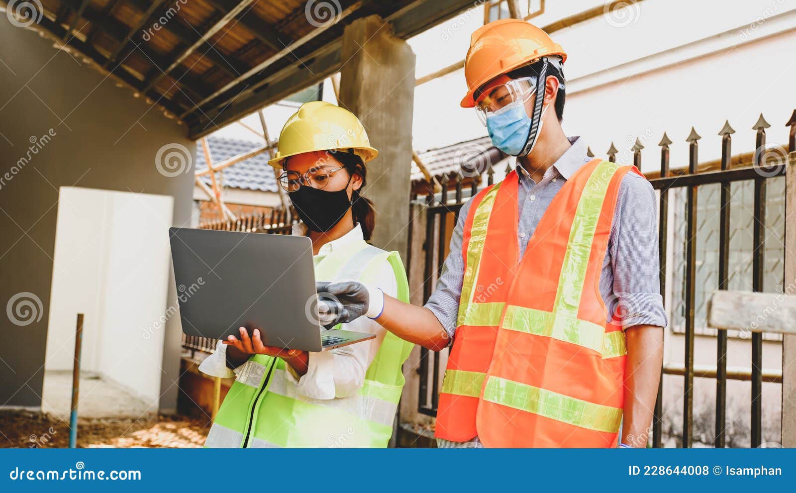 Engineer Contractor Team Meeting Work Safety Plan Industry Project and ...