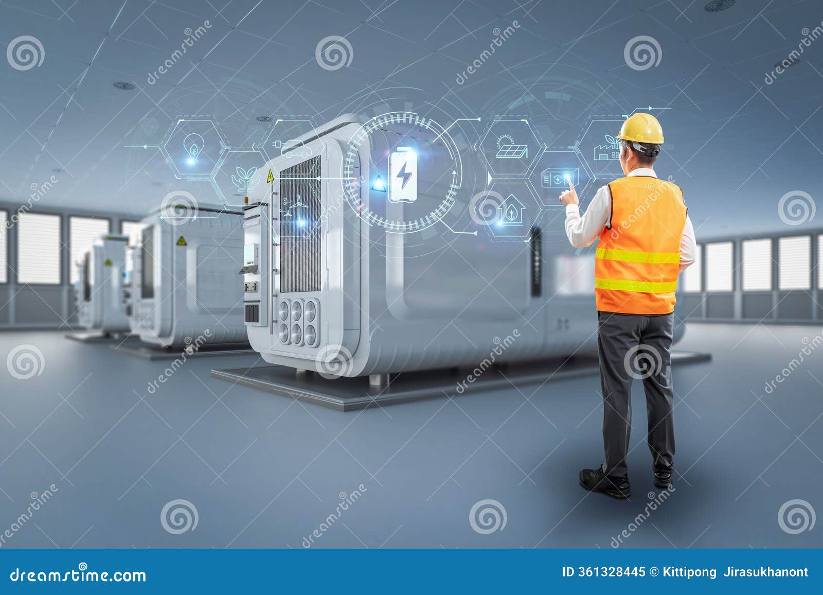 Engineer Control Energy Storage System or Battery Container Unit Stock ...