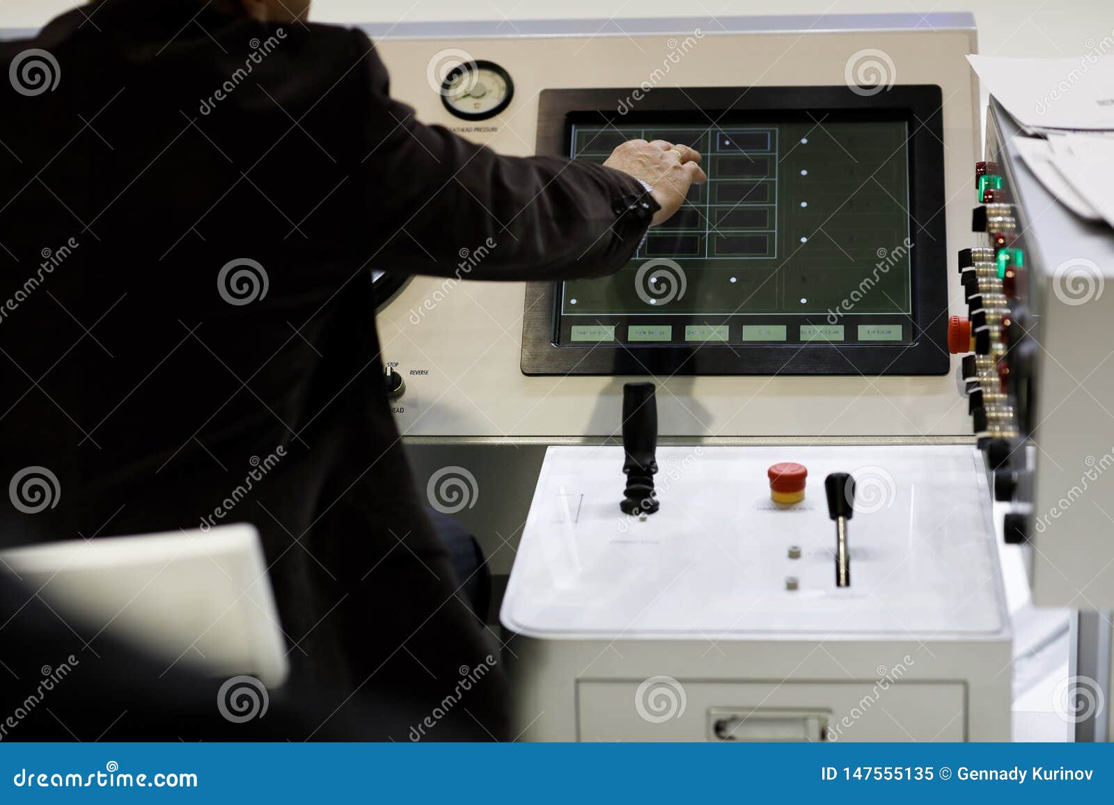 Engineer at Operation Desk of a Drilling Rig Stock Image - Image of ...