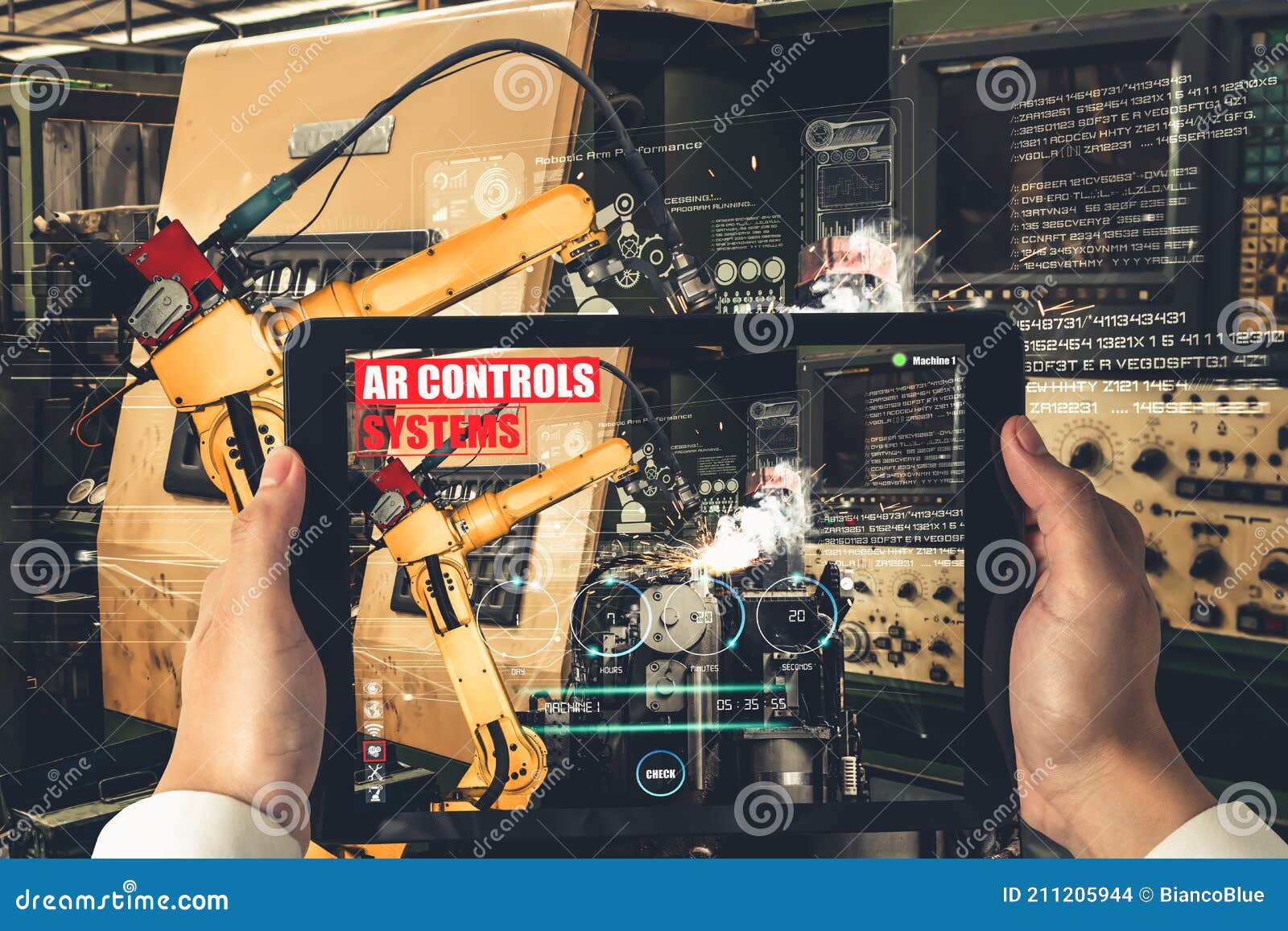 Engineer Controls Robotic Arms by Augmented Reality Industry Technology ...