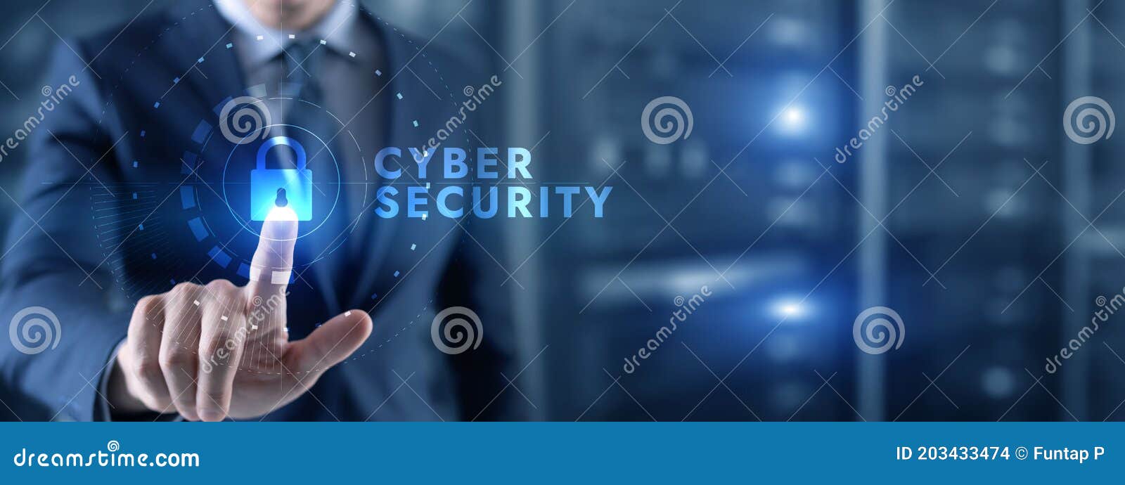 It Engineer in Data Center Cyber Security Concept. Stock Illustration ...