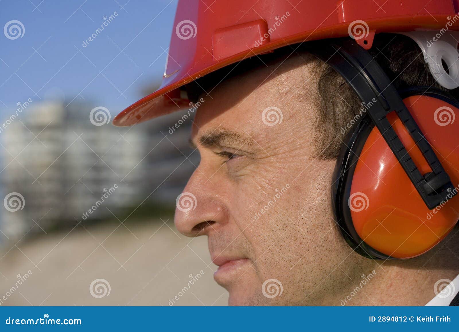 Engineer deep in thought stock photo. Image of vest, practice - 2894812