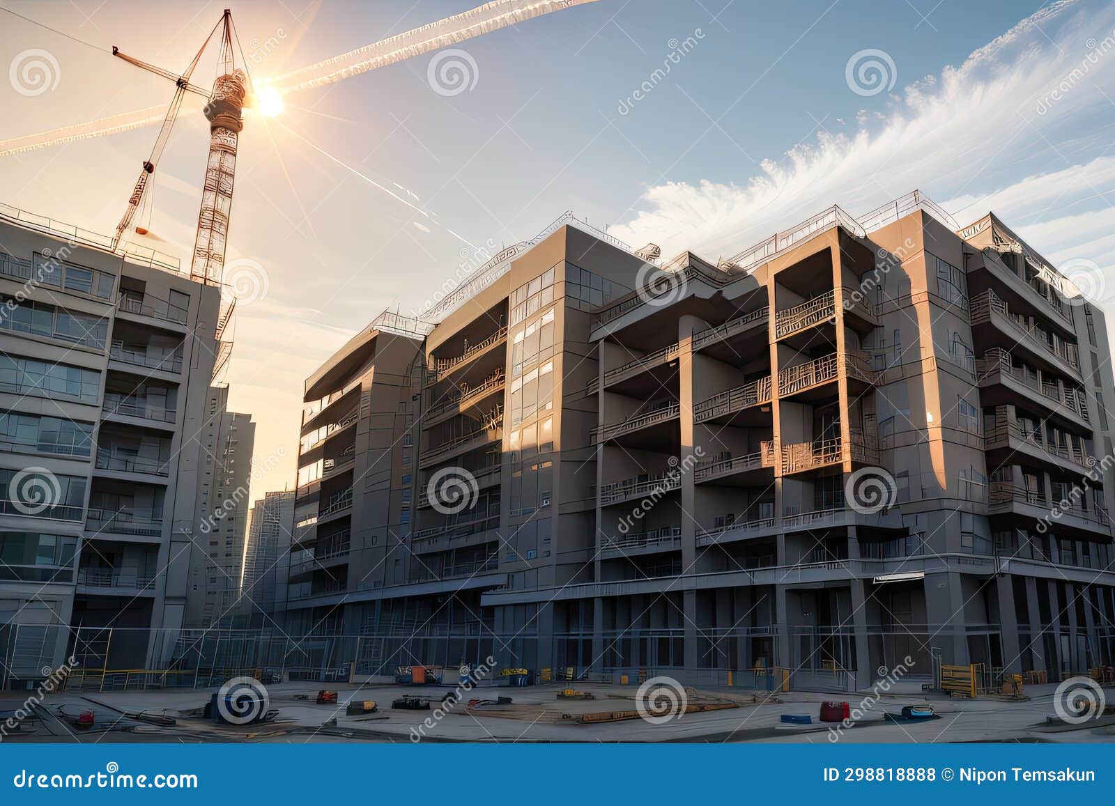 Engineer Deer in a Work Helmet on a Construction Construction of a ...