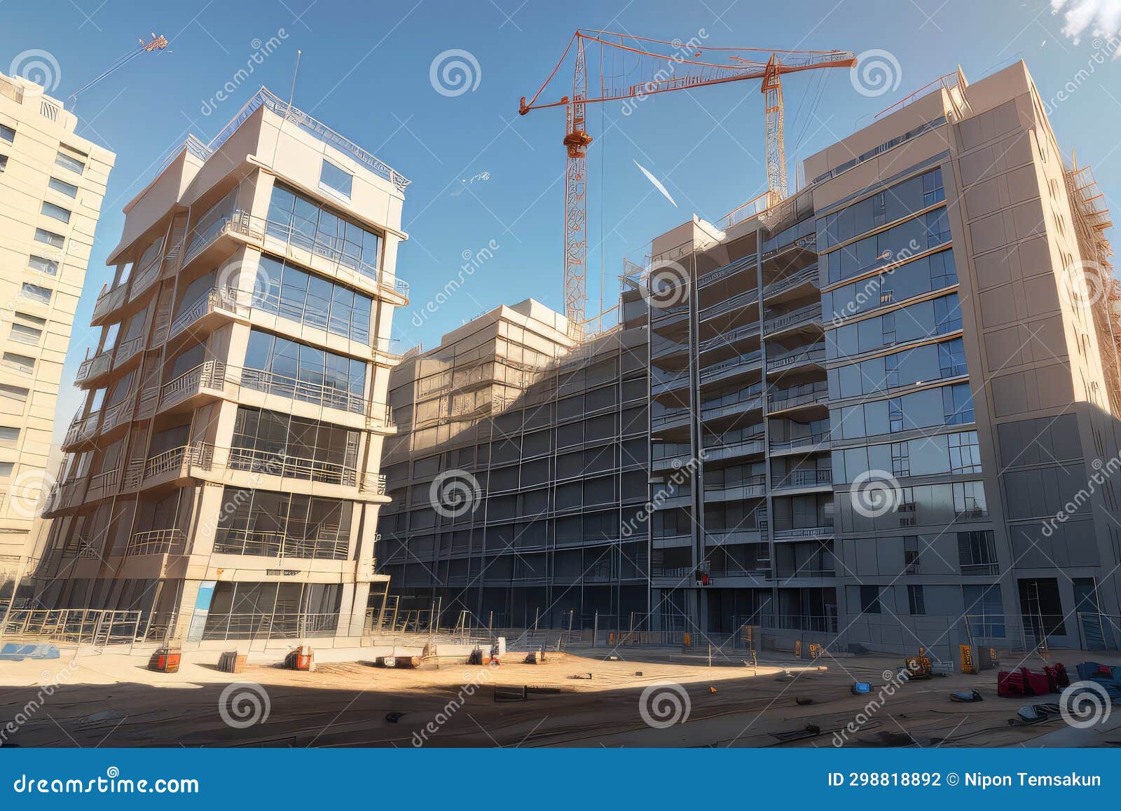 Engineer Deer in a Work Helmet on a Construction Construction of a ...
