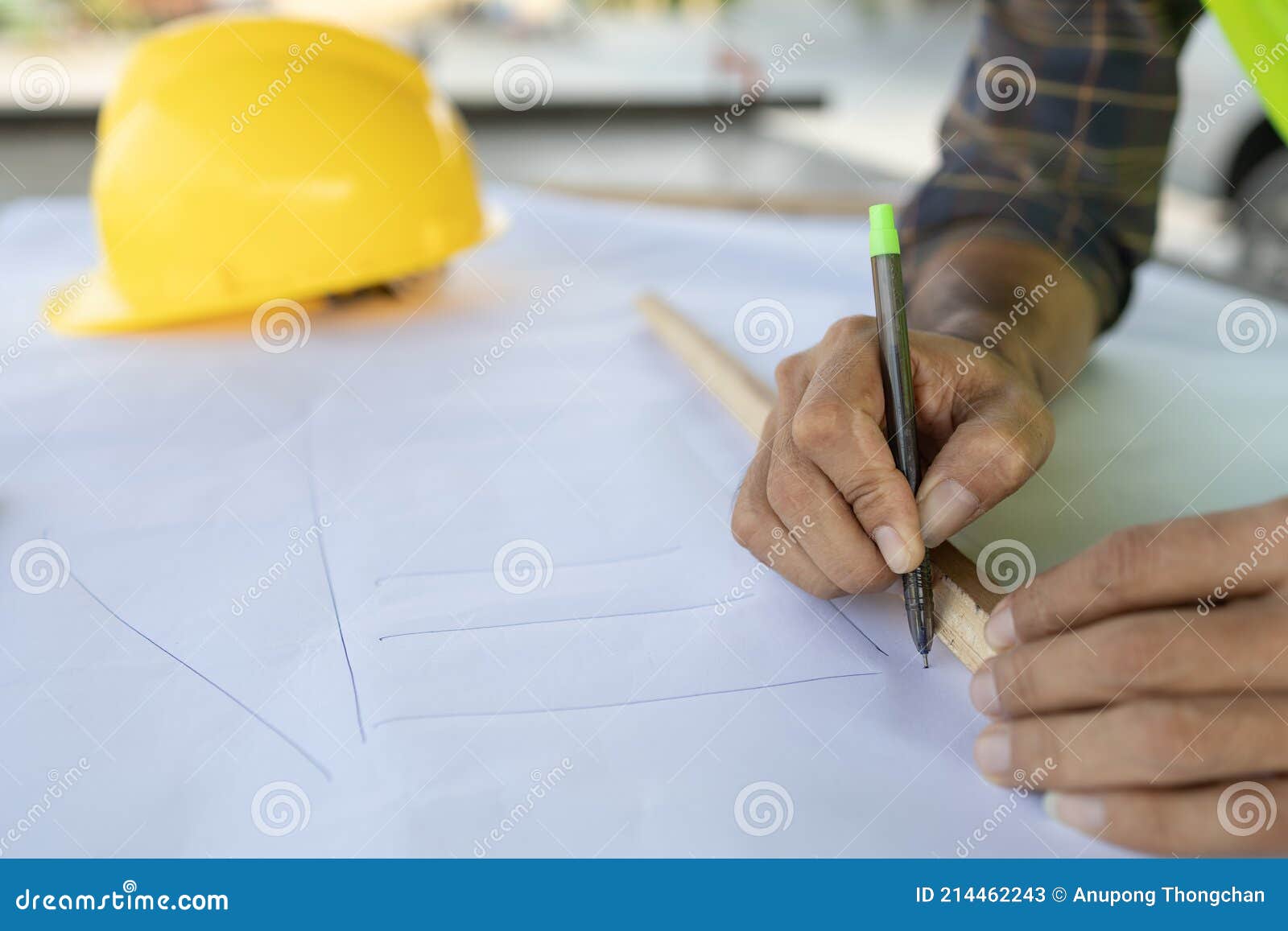 Engineer design pen stock image. Image of drawing, hand - 214462243