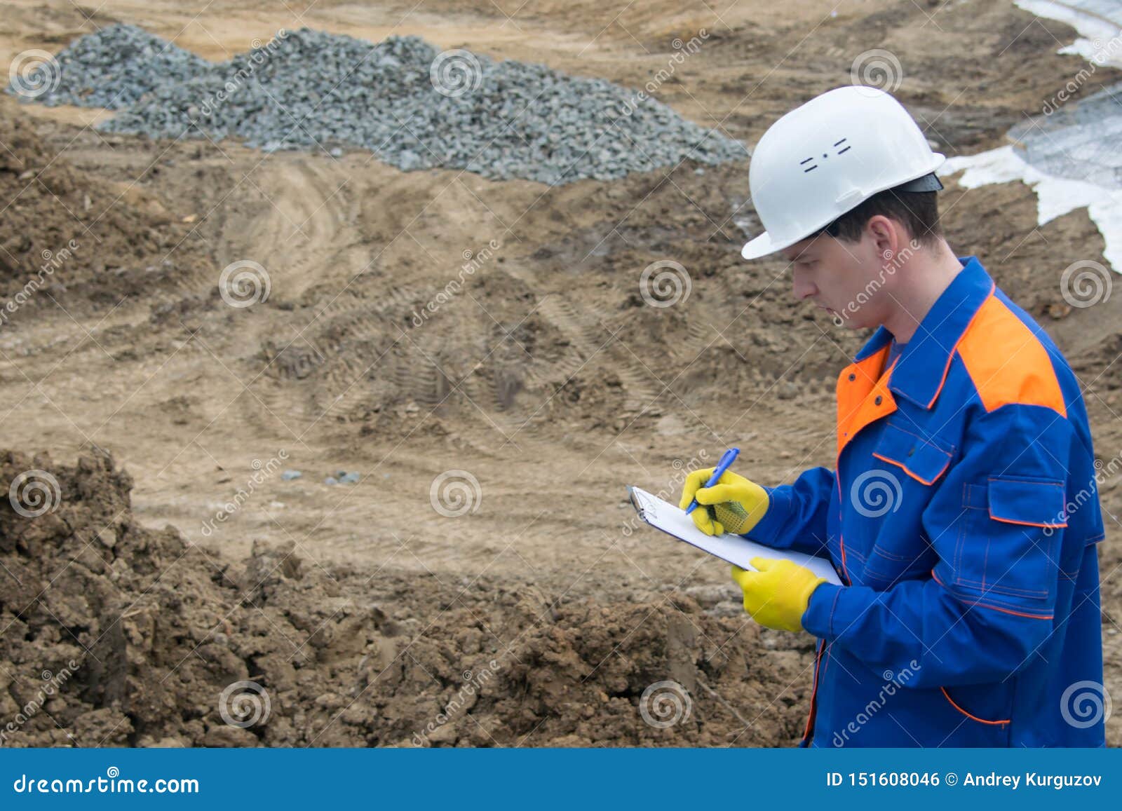 The Engineer Designs the Preparation of the Soil for Construction of ...
