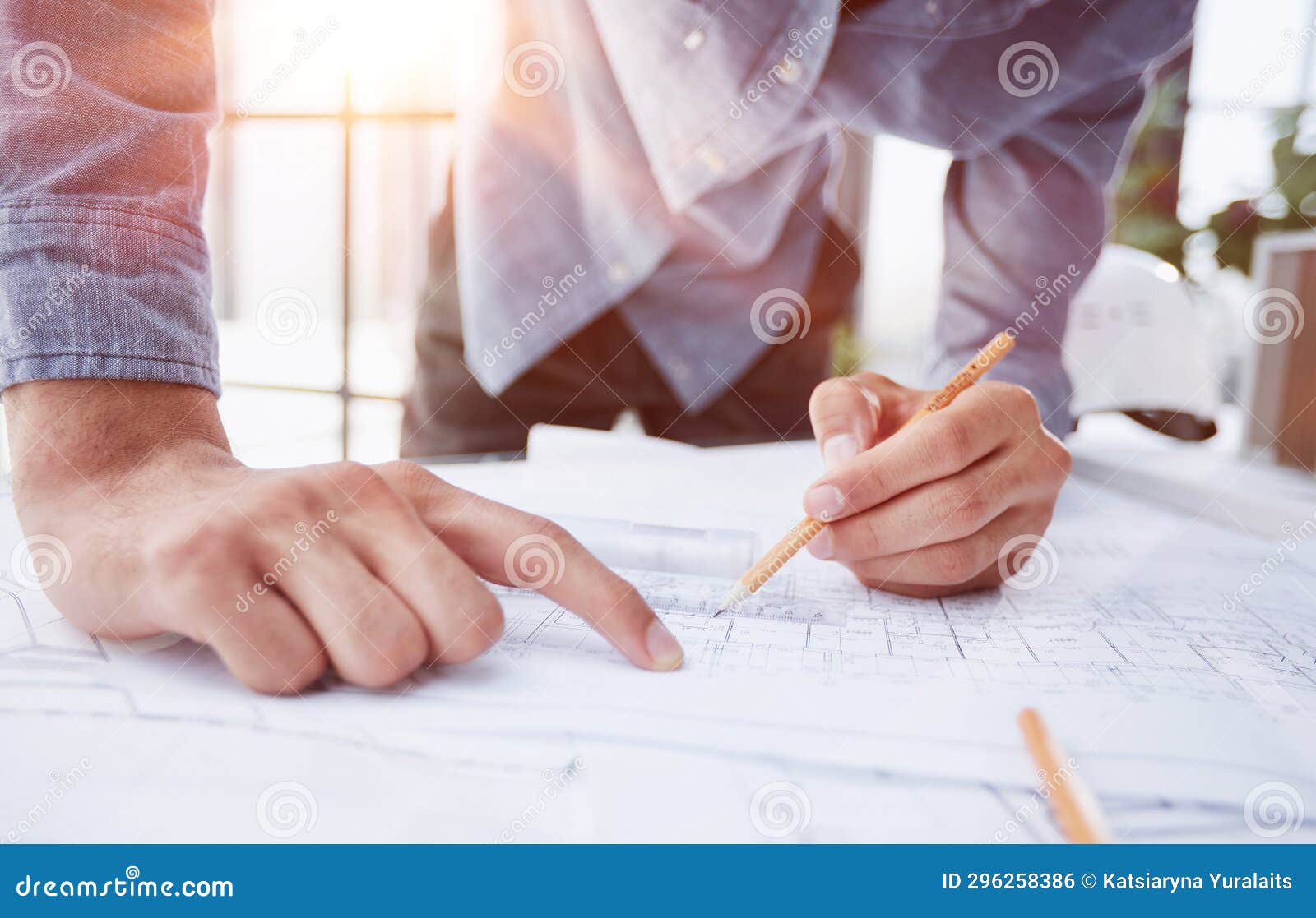 Engineer Designs Works According To Drawings and Collaborates Stock ...