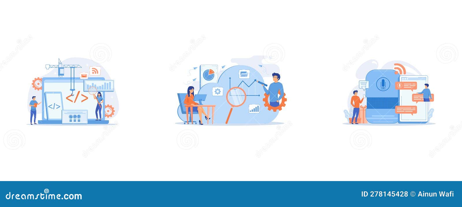 Developers Drawing Chart, Monitoring Applications. Computing Resourses ...