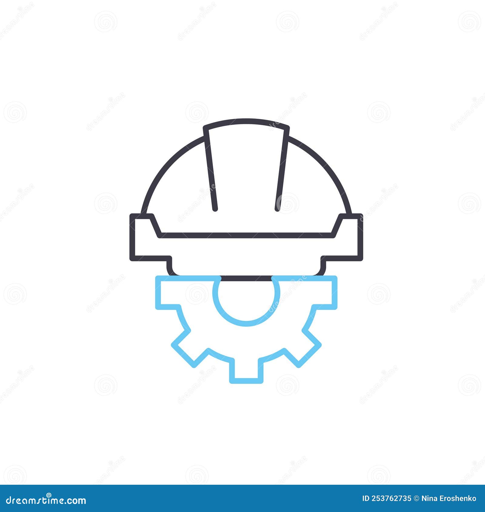 Engineer Development Line Icon, Outline Symbol, Vector Illustration ...