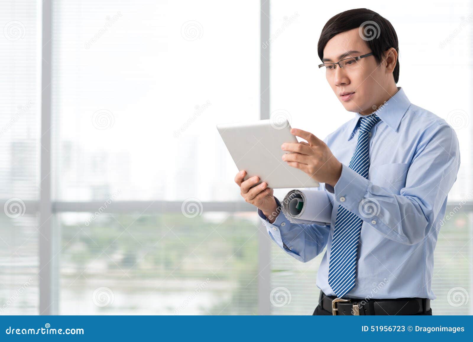 Engineer with Digital Tablet Stock Image - Image of indoors, wireless ...