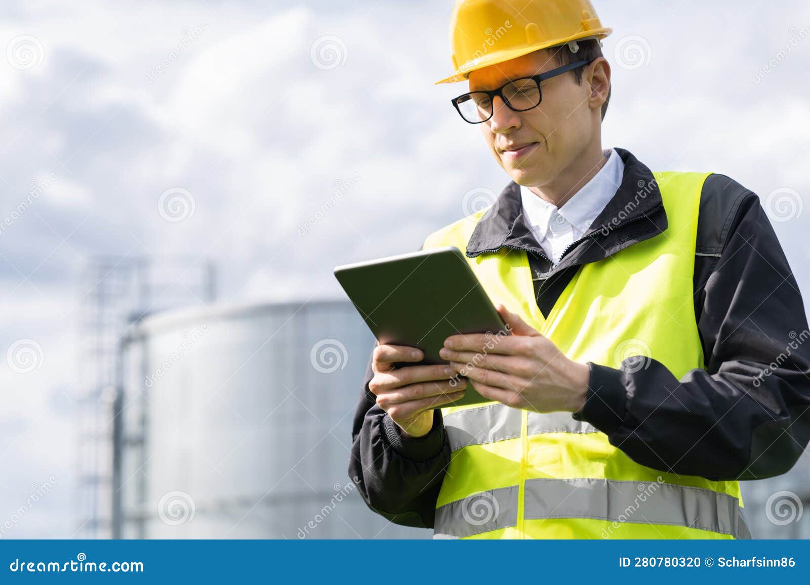 Engineer with Digital Tablet Stock Photo - Image of digital ...