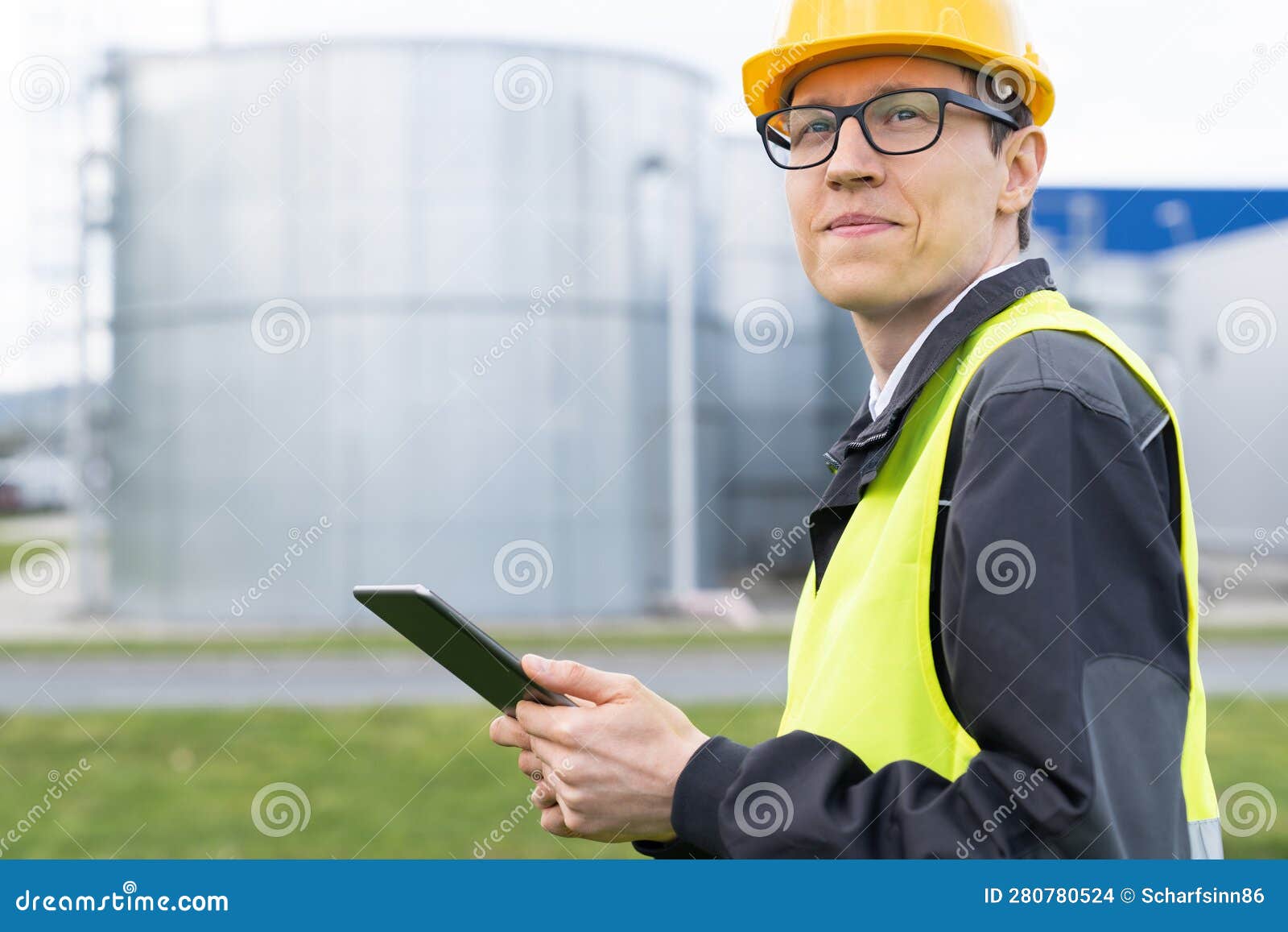 Engineer with Digital Tablet Stock Photo - Image of work, business ...
