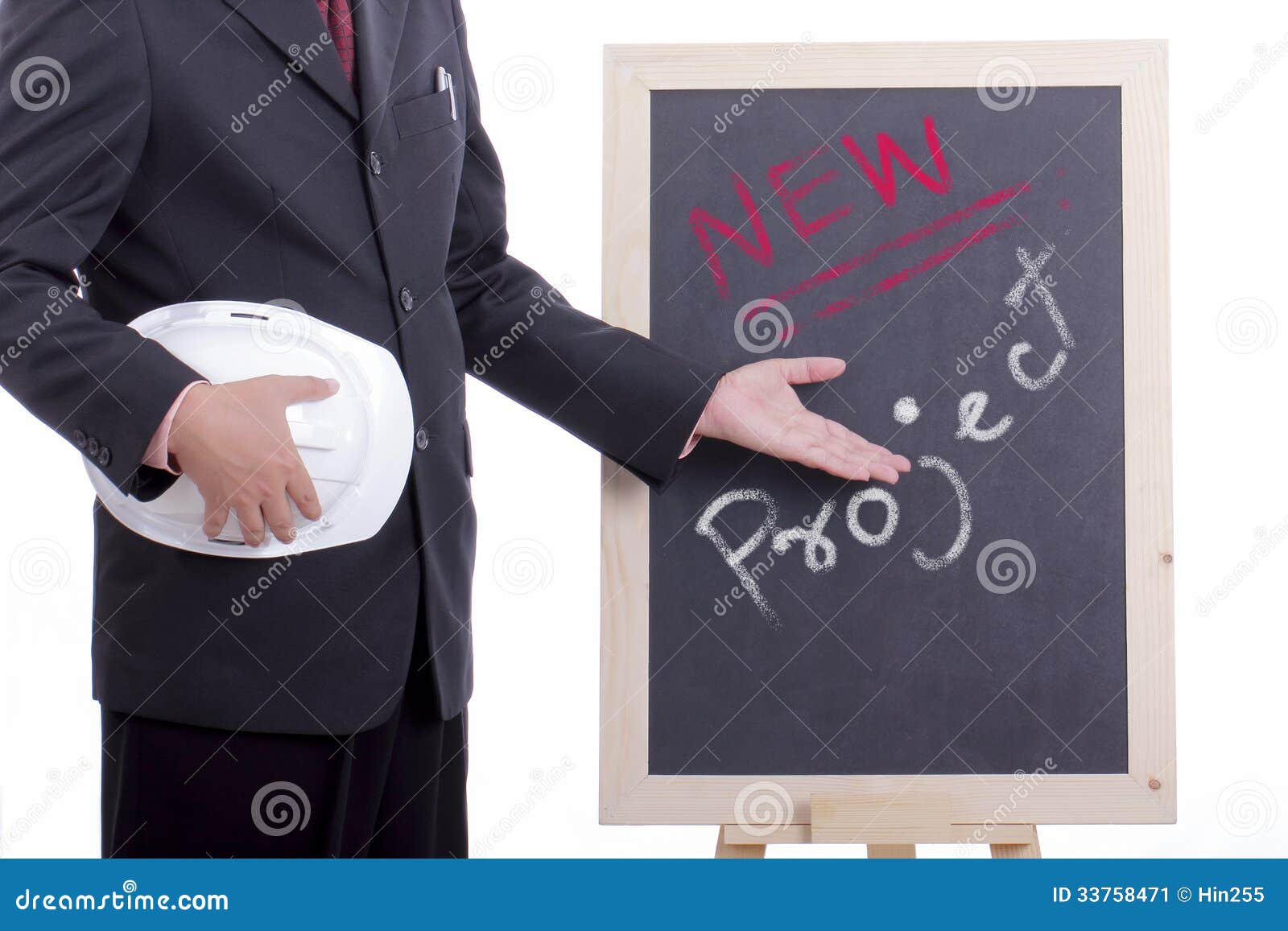 Engineer Discuss and Present His New Project Stock Image - Image of ...