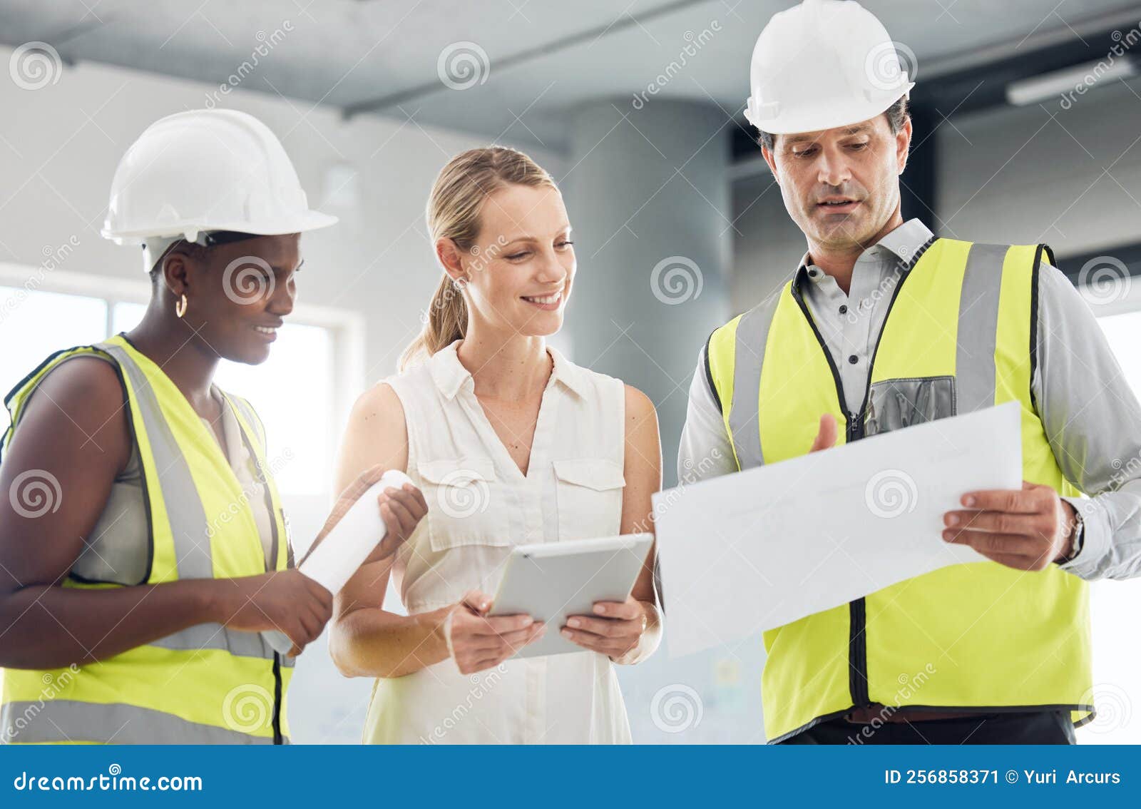 Engineer, Diversity and Planning Building Strategy with Team in Meeting ...