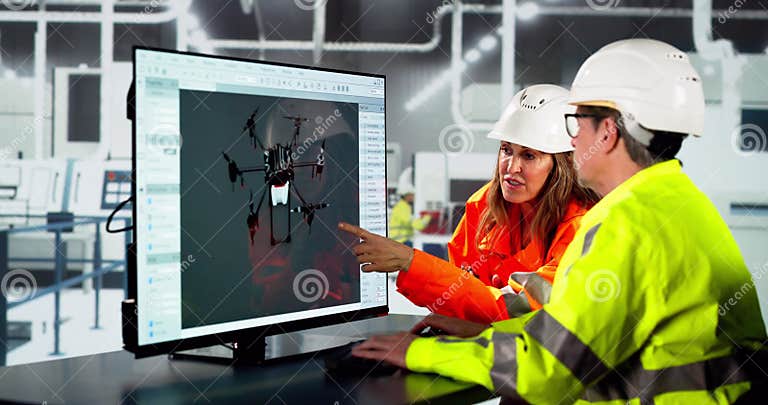 Engineer Doing 3D CAD Model Design on Computer Stock Image - Image of ...