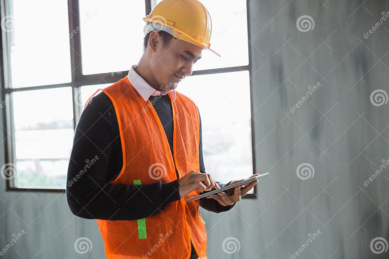 Engineer Doing Inspection on Project Installation Stock Image - Image ...