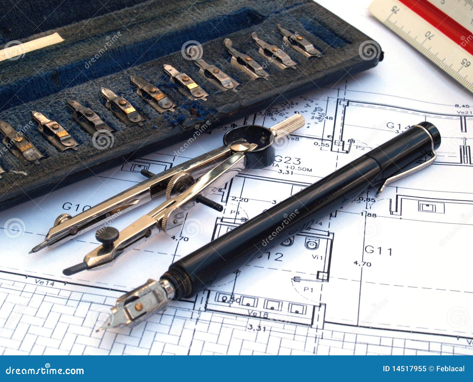 Engineer draw tools stock image. Image of bluelines, idea - 14517955