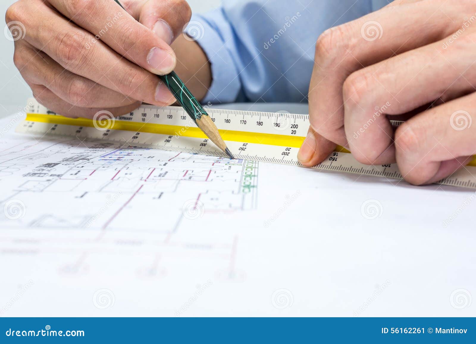 Engineer and drawing paper stock image. Image of measure - 56162261