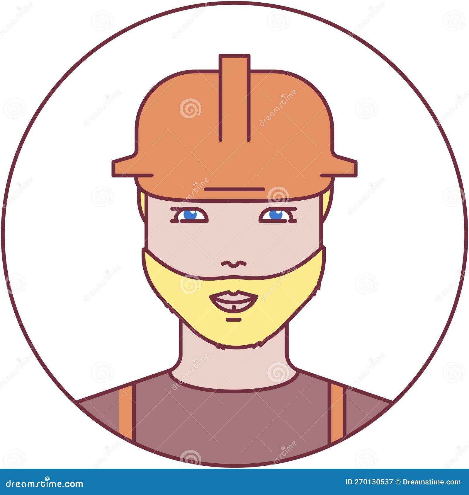 Engineer Employee Man Avatar Icon Flat Vector Stock Vector ...